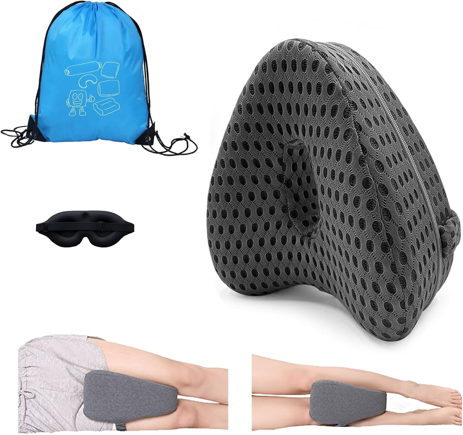 Knee Pillow for Side Sleepers Ergonomic Side Sleeping Pillows Smooth ...