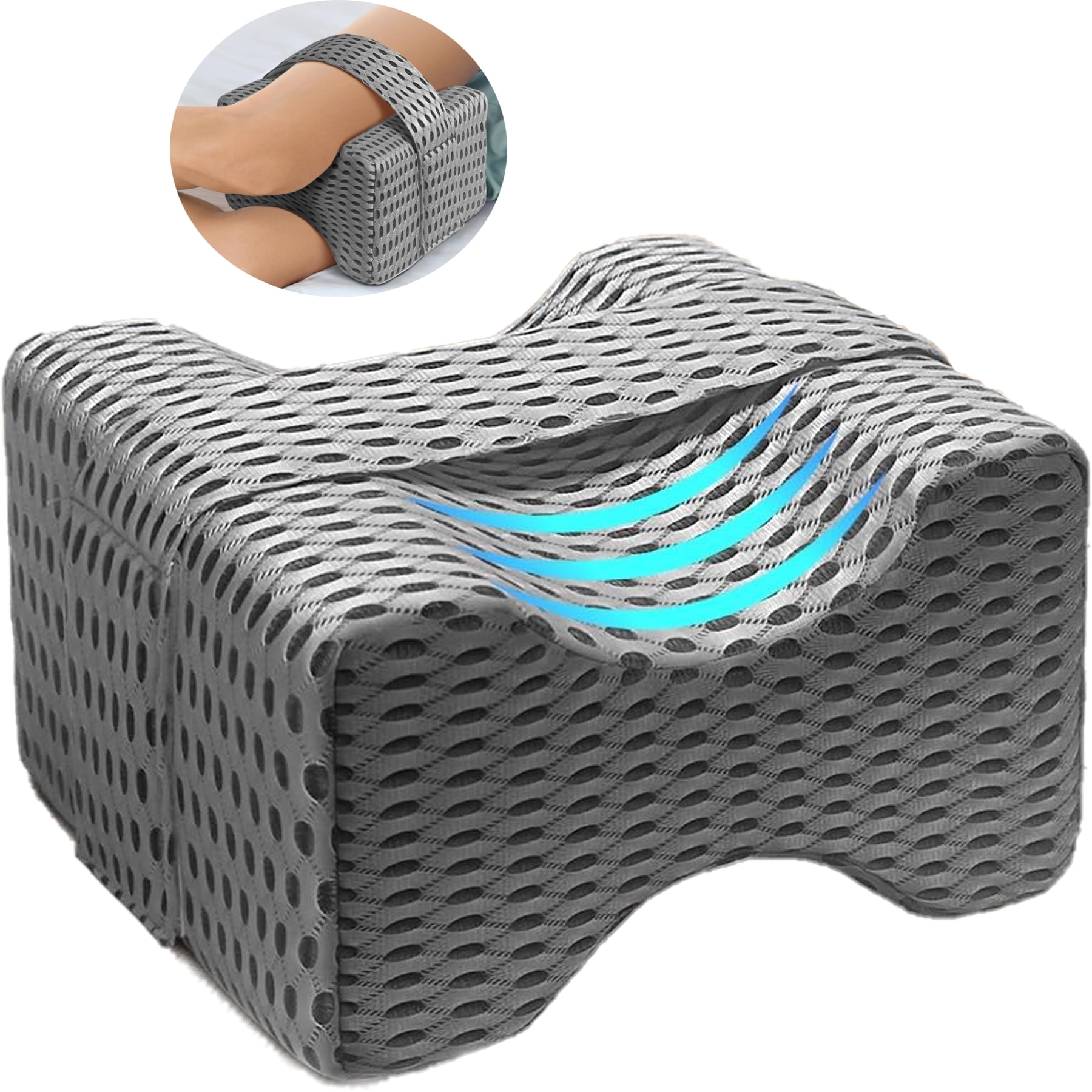 SOONHUA Leg Pillow for Side Sleepers, Ergonomic Contoured Knee Pillow ...