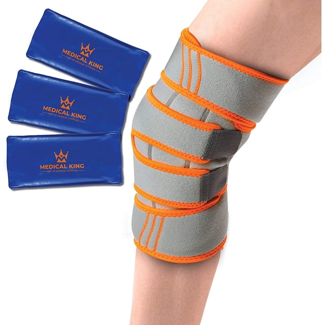 Knee Reusable Gel Ice Compression Wrap, Cold and Hot Adjustable, Post ...