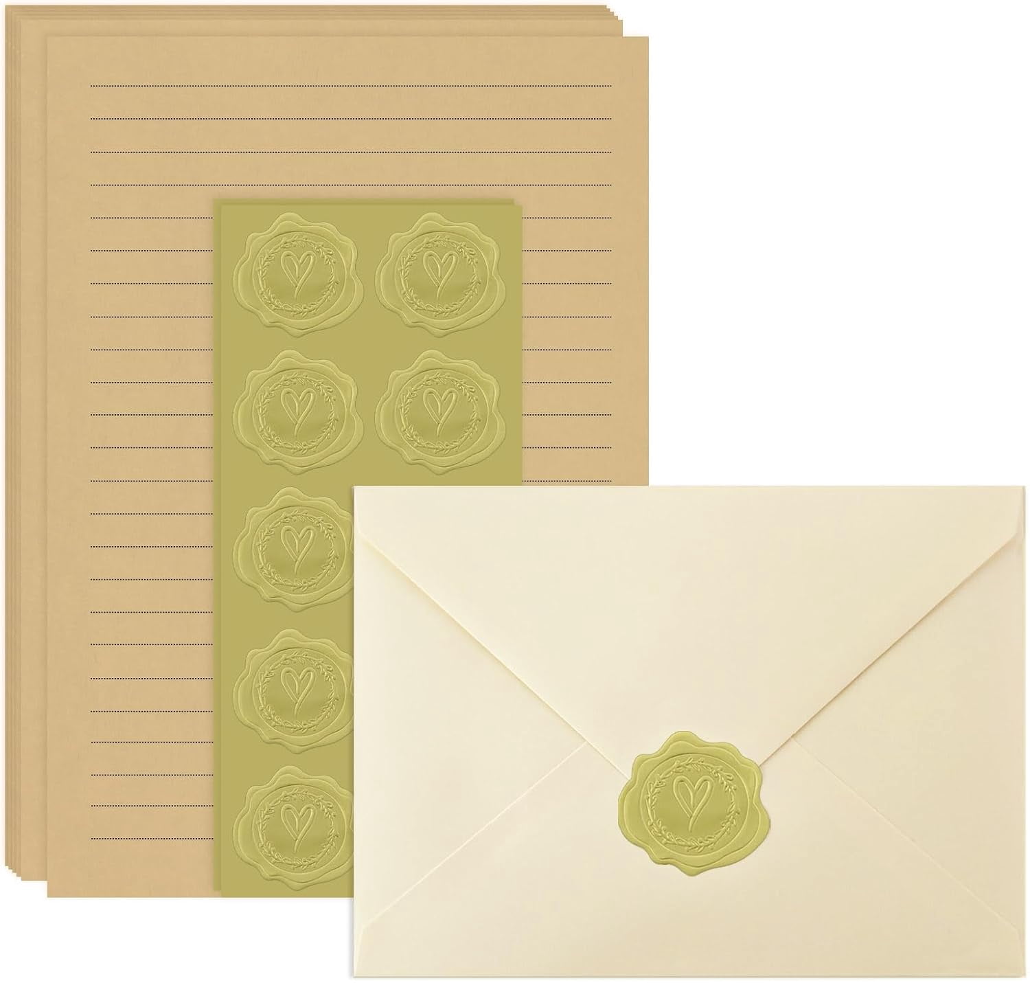 Stationery Set,Premium Velvet-Touch envelopes 4x6 Envelopes 14 PCS with ...