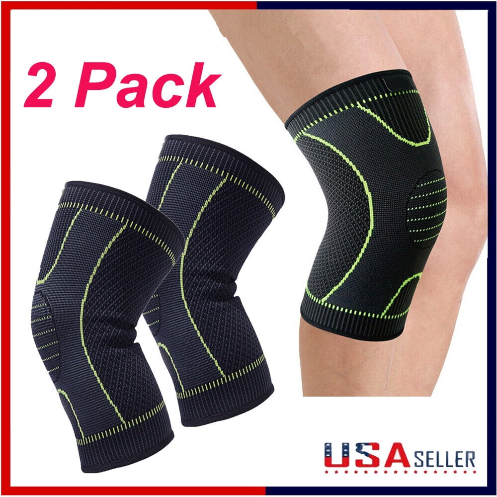 Knee Sleeve Compression Brace Support For Sport Gym Joint Pain ...