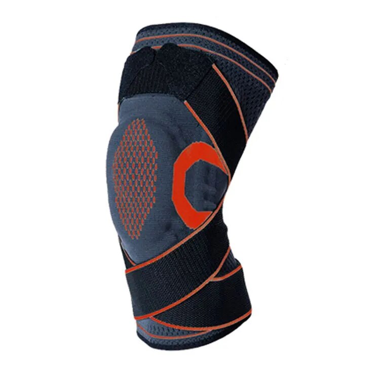 Knee Sleeve Support Brace Sports Compression with Pressure Belt for ...