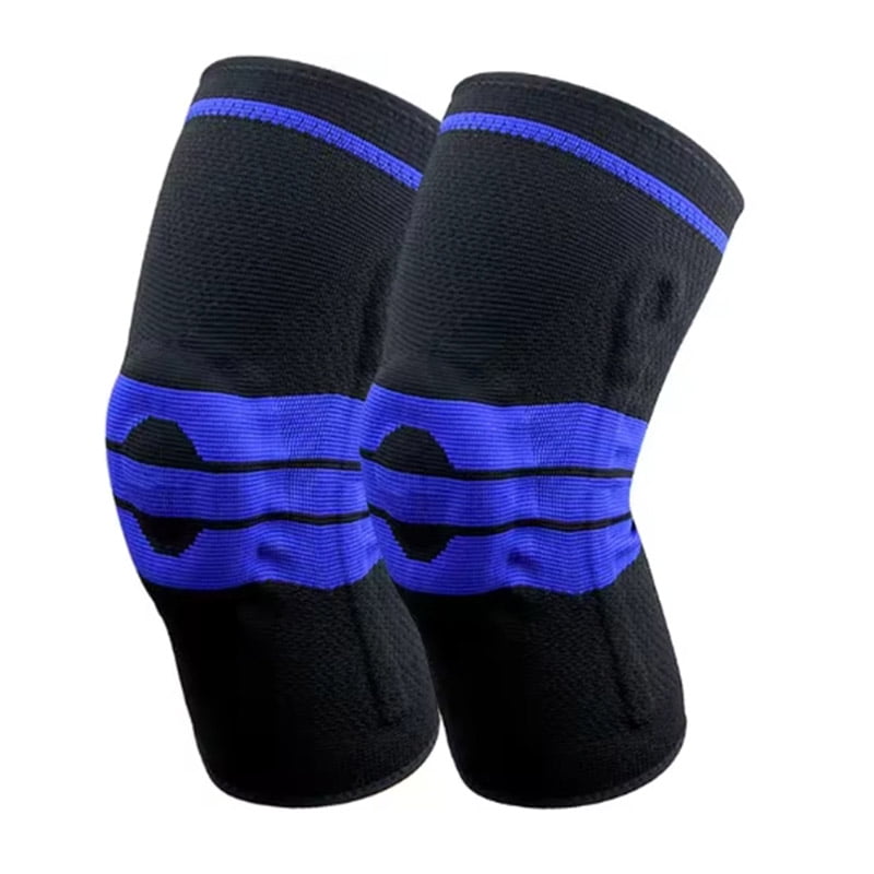Knee Support Compression Sleeve with Side Stabilizers and Silicone ...