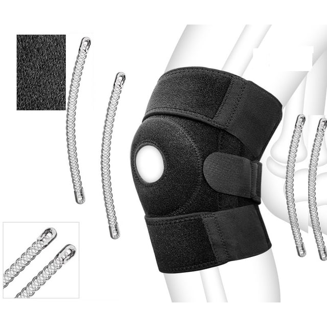 Knee Support with Side Stabilizer, Open Patella Design, Pain Relief ...