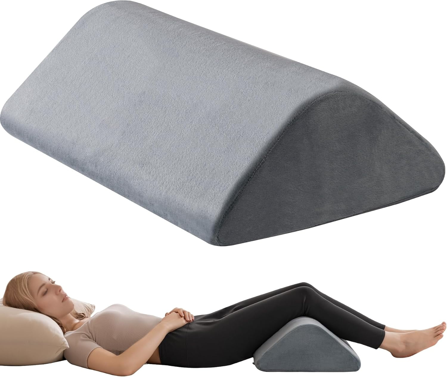 Knee Wedge Pillow 6.3'' for Post-Surgery Recovery -Leg Elevation ...