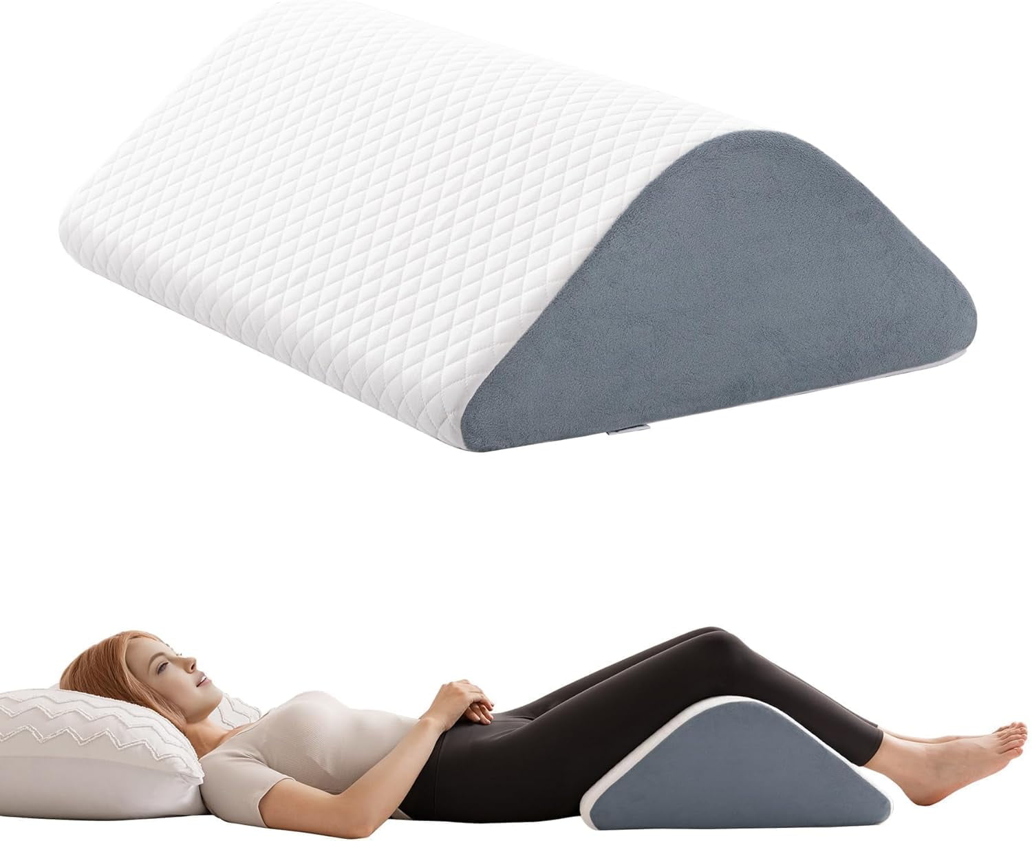 Knee Wedge Pillow 8'' for Post-Surgery Recovery - Leg Elevation Support ...