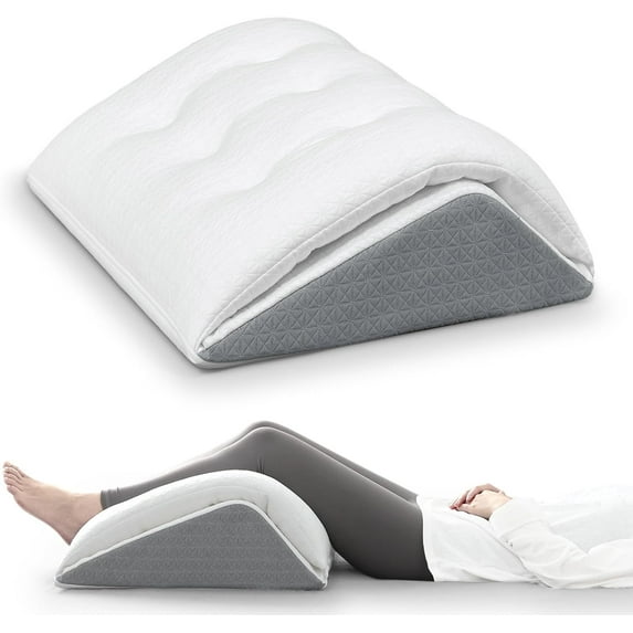 Knee Wedge Pillow, Patented Convertible Knee Pillow for Back Sleeping ...
