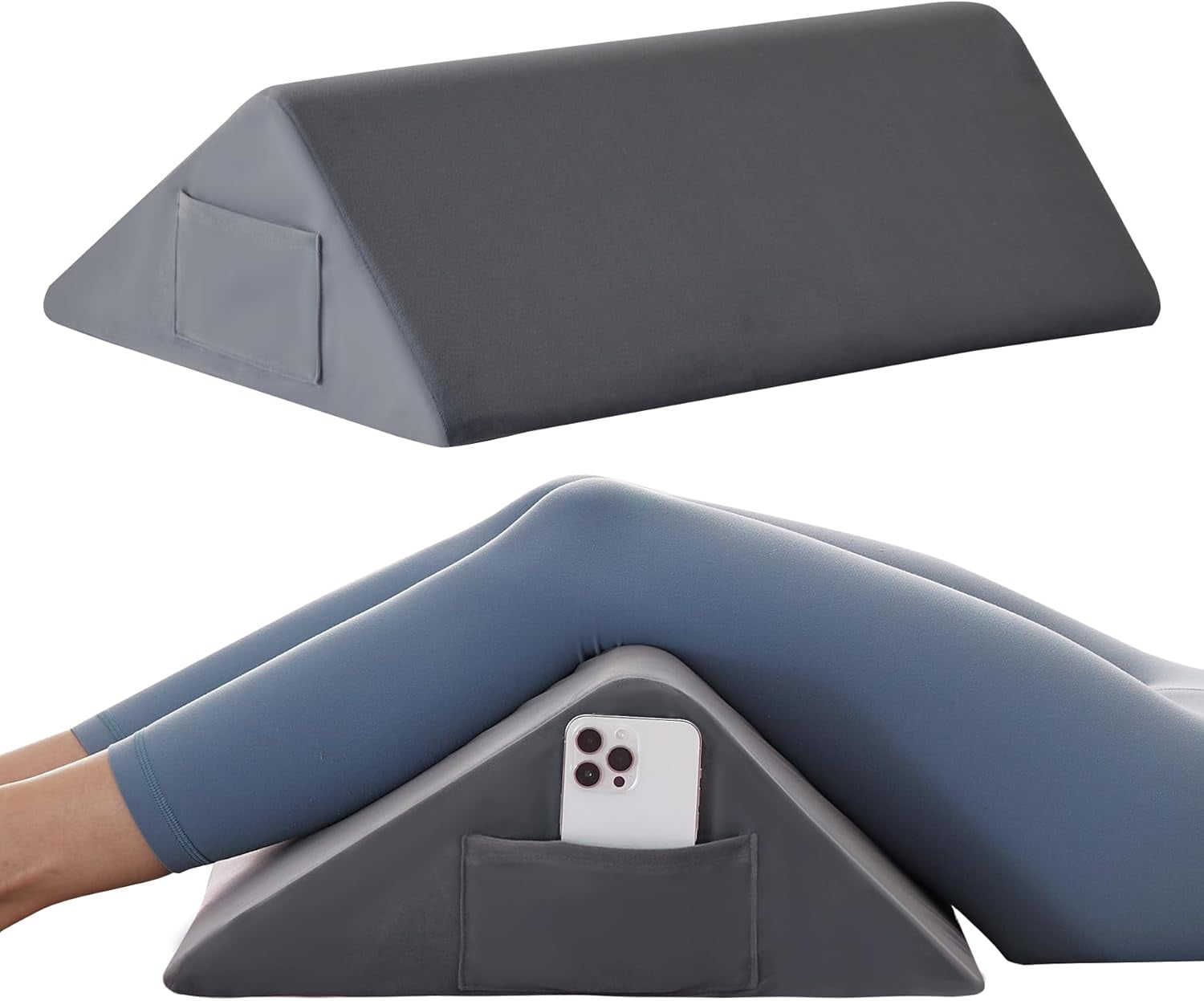 Knee Wedge Pillow, Knee Pillows for Knee Pain, Leg Wedge for Knee ...