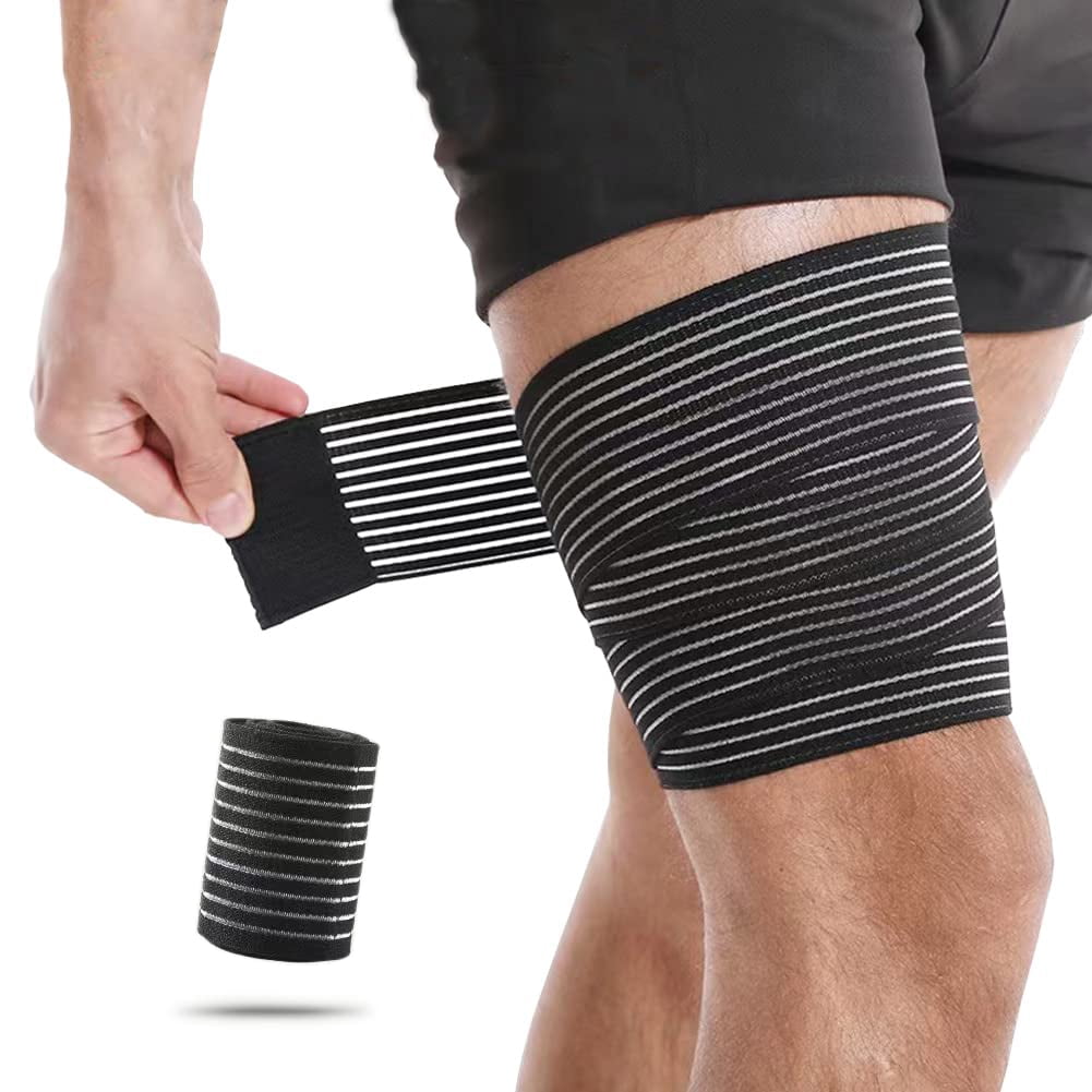 Knee Wraps, Thigh Compression Garment Bandage Brace Wrap Suitable for ...
