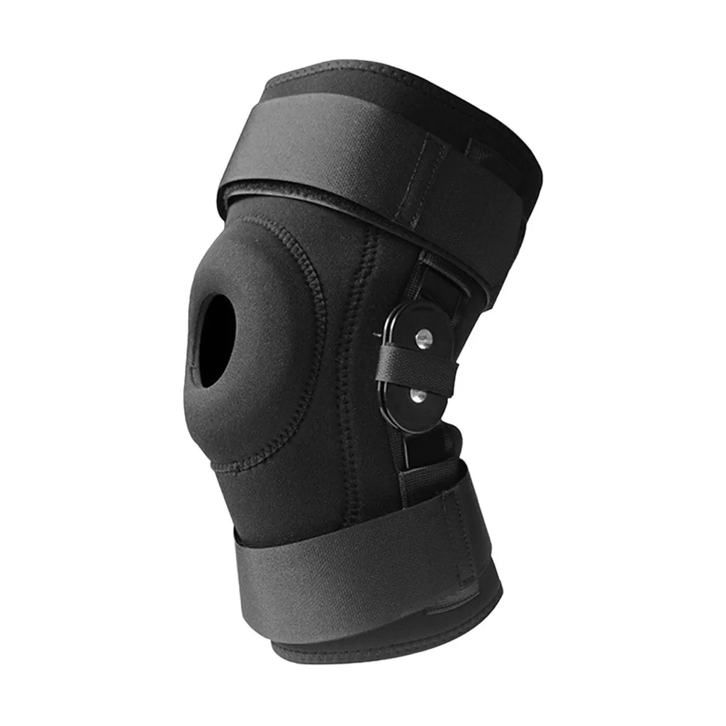 Knee brace with lateral stabilizers and patella gel pads, adjustable ...