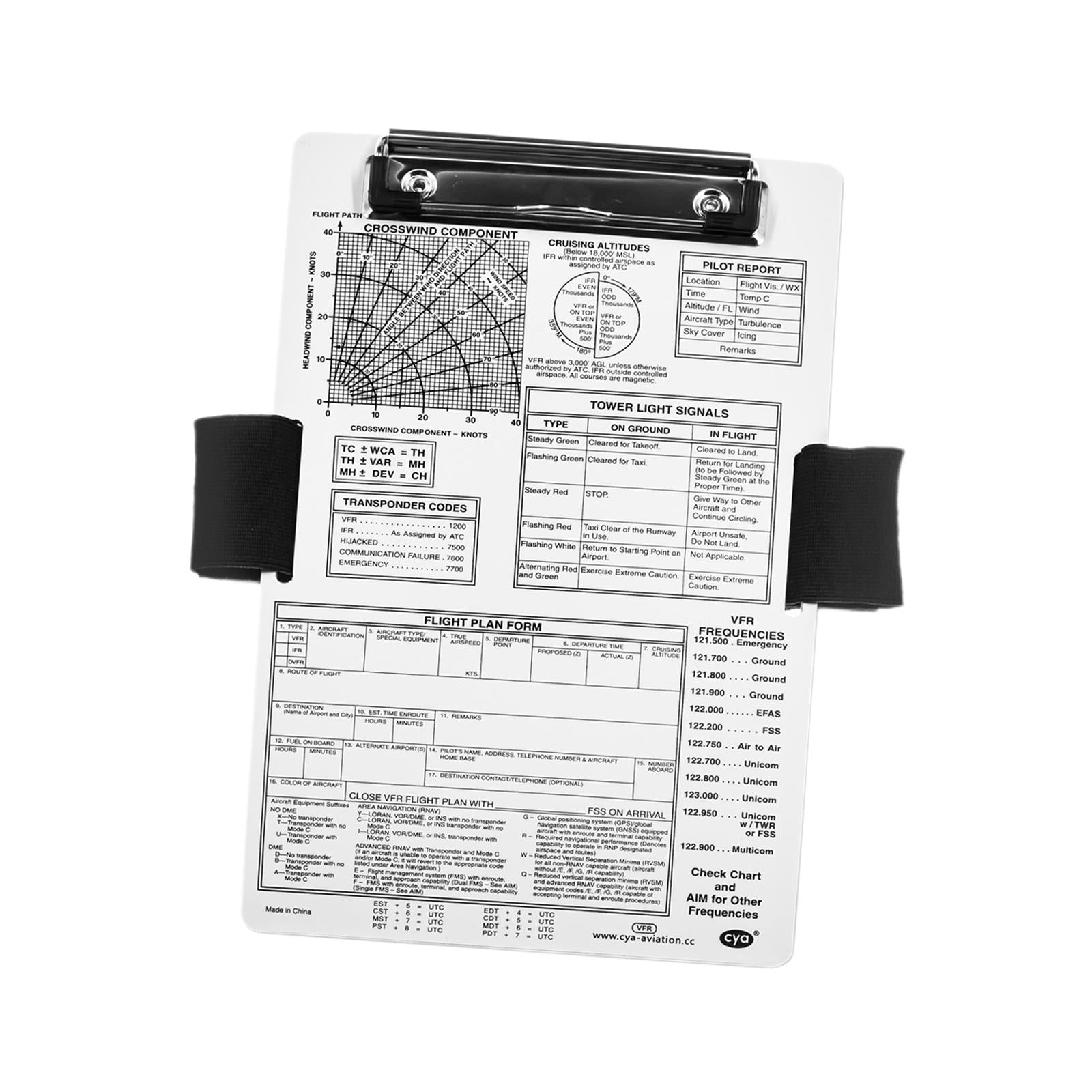 Kneeboard,Aluminum VFR/IFR Kneeboard with Metal Clip, Aluminium ...