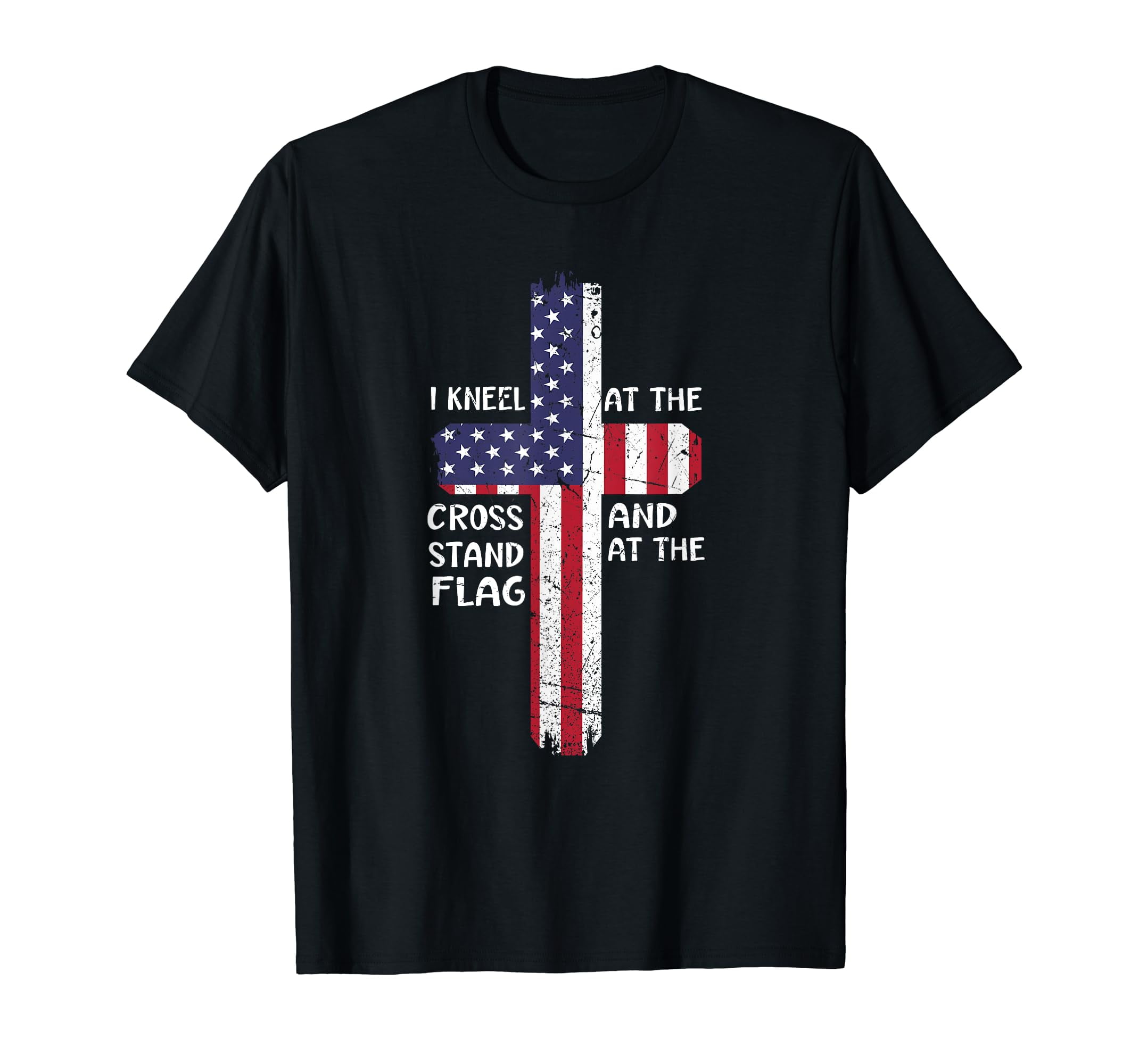 Kneel Cross At The Cross Memorial Day Never Forget Veteran T-Shirt ...