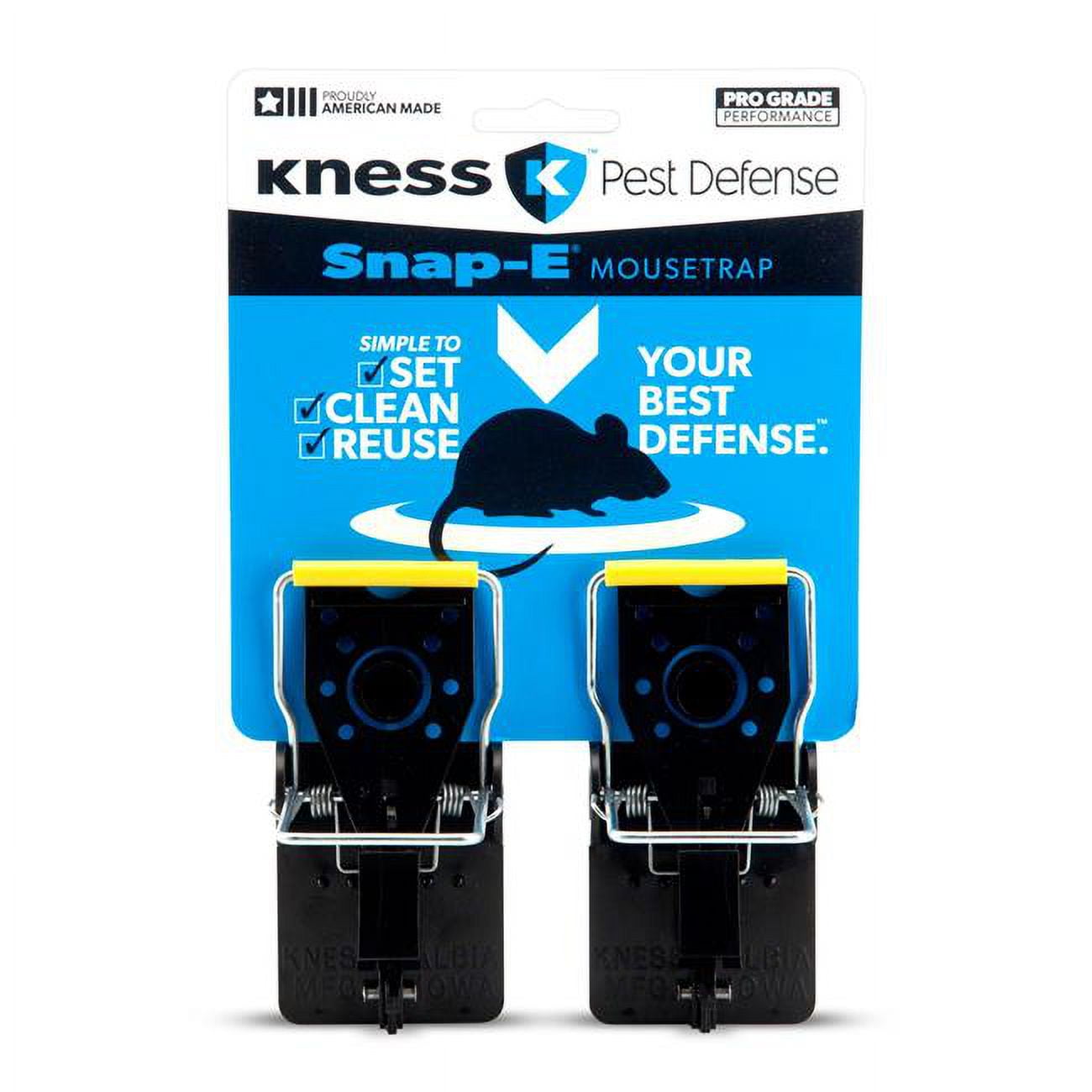 Kness 5029335 Twin Snap-E Mouse Trap, Black - Walmart Business Supplies