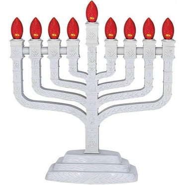 Exquisite Modern Electronic Menorah LED Lighted Rods Battery & USB ...