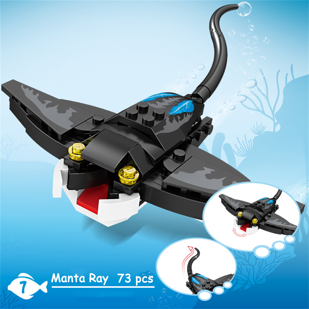 Knew Built Lantern fish So On Marine Animal Series Building Blocks Toys ...