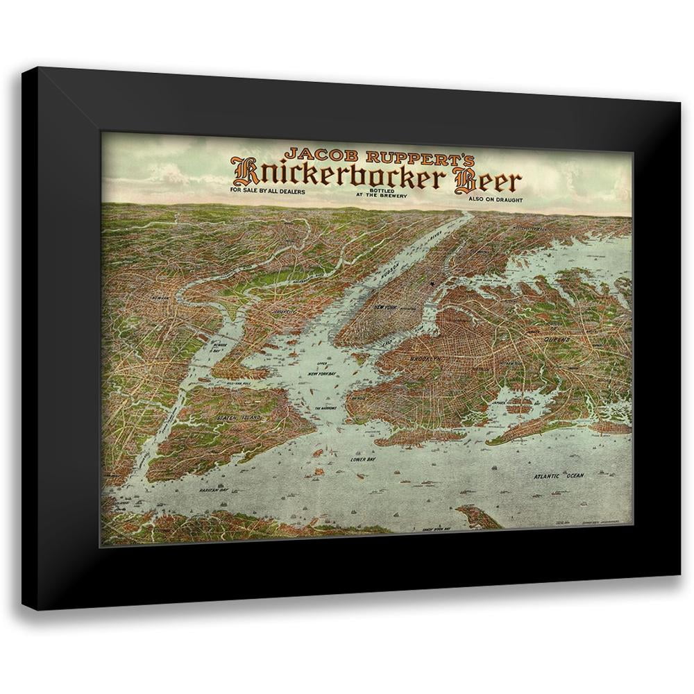 Knickerbocker Beer, 14x11 Black Modern Framed Museum Art Print Titled ...