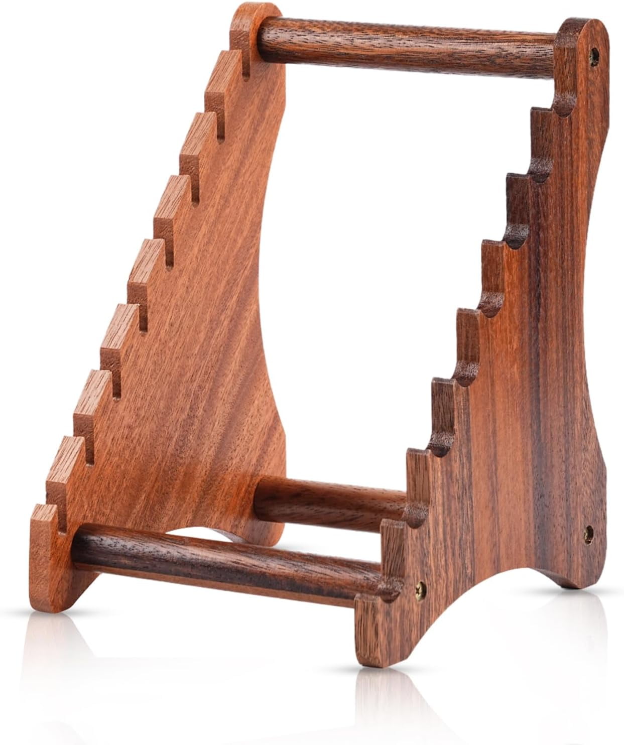 Knife Block, Natural Walnut Wood Fixed Blade Knife Collection Display ...