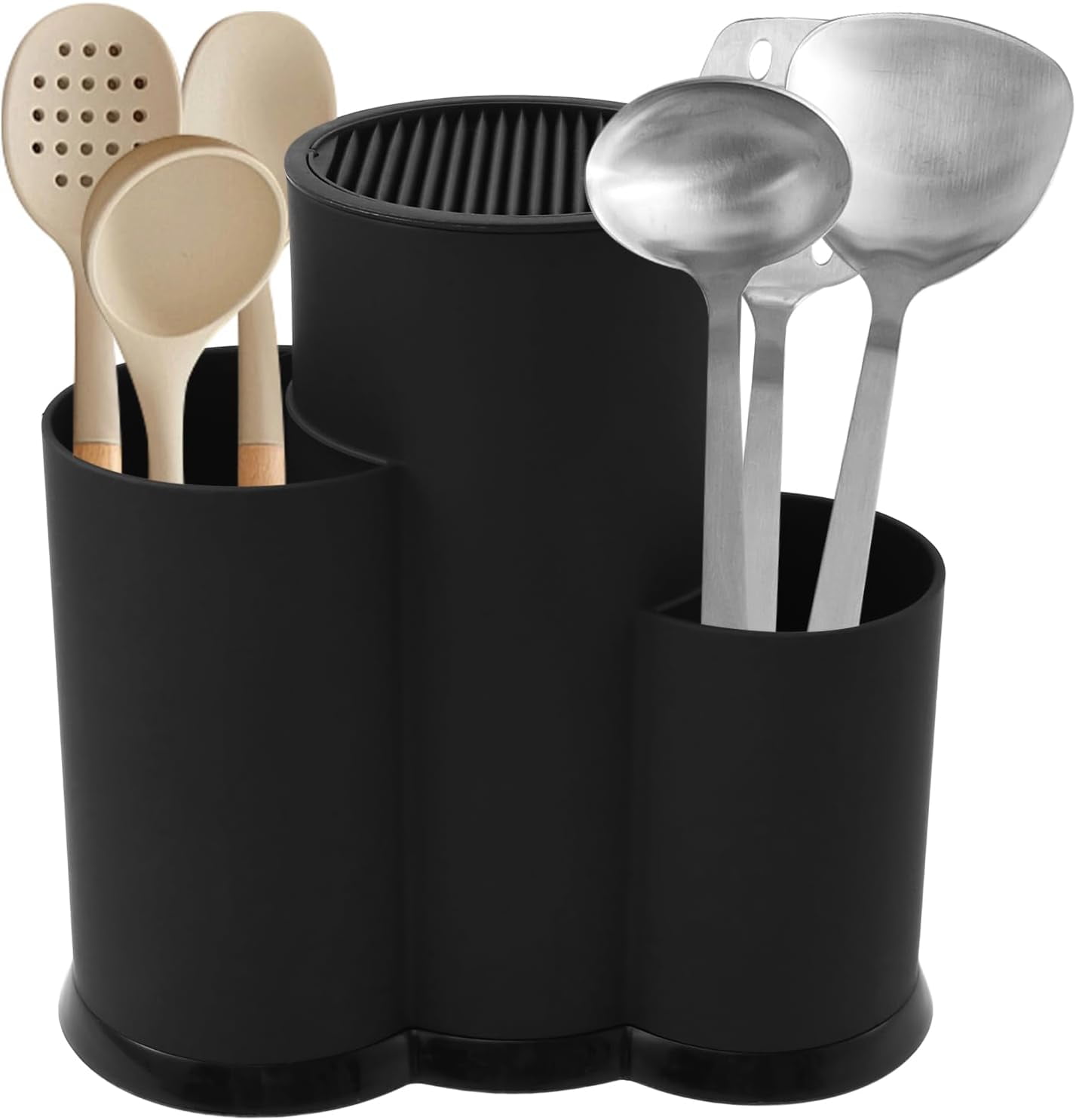 Knife Block, Utensil Holder, Knife Stand without Knives, Countertop ...