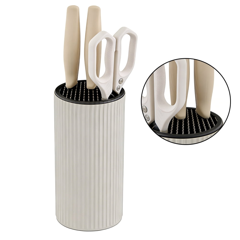 Knife Block without Knives Universal Kitchen Knife Holder Round Compact ...