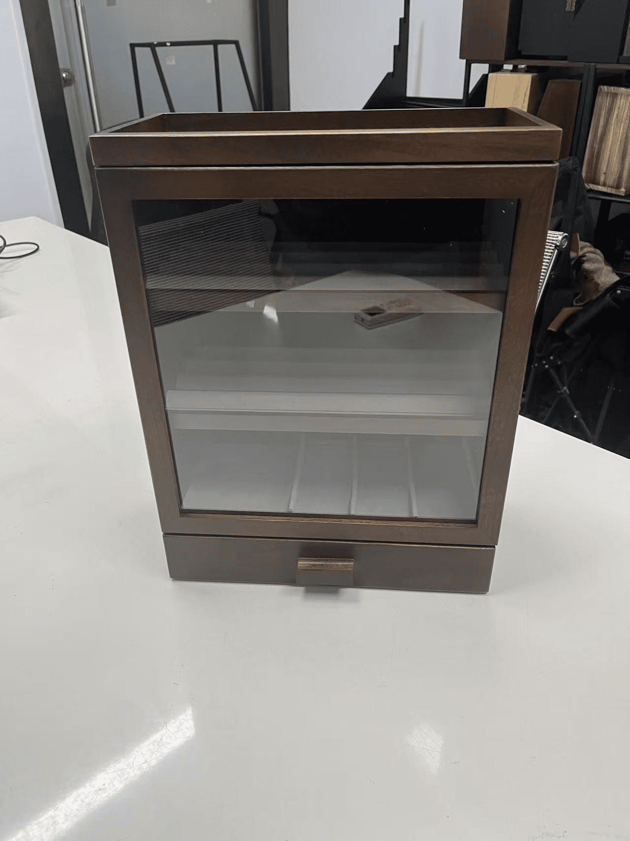 Knife Display Case, Knife Collection Display Holder with Glass Lid ...