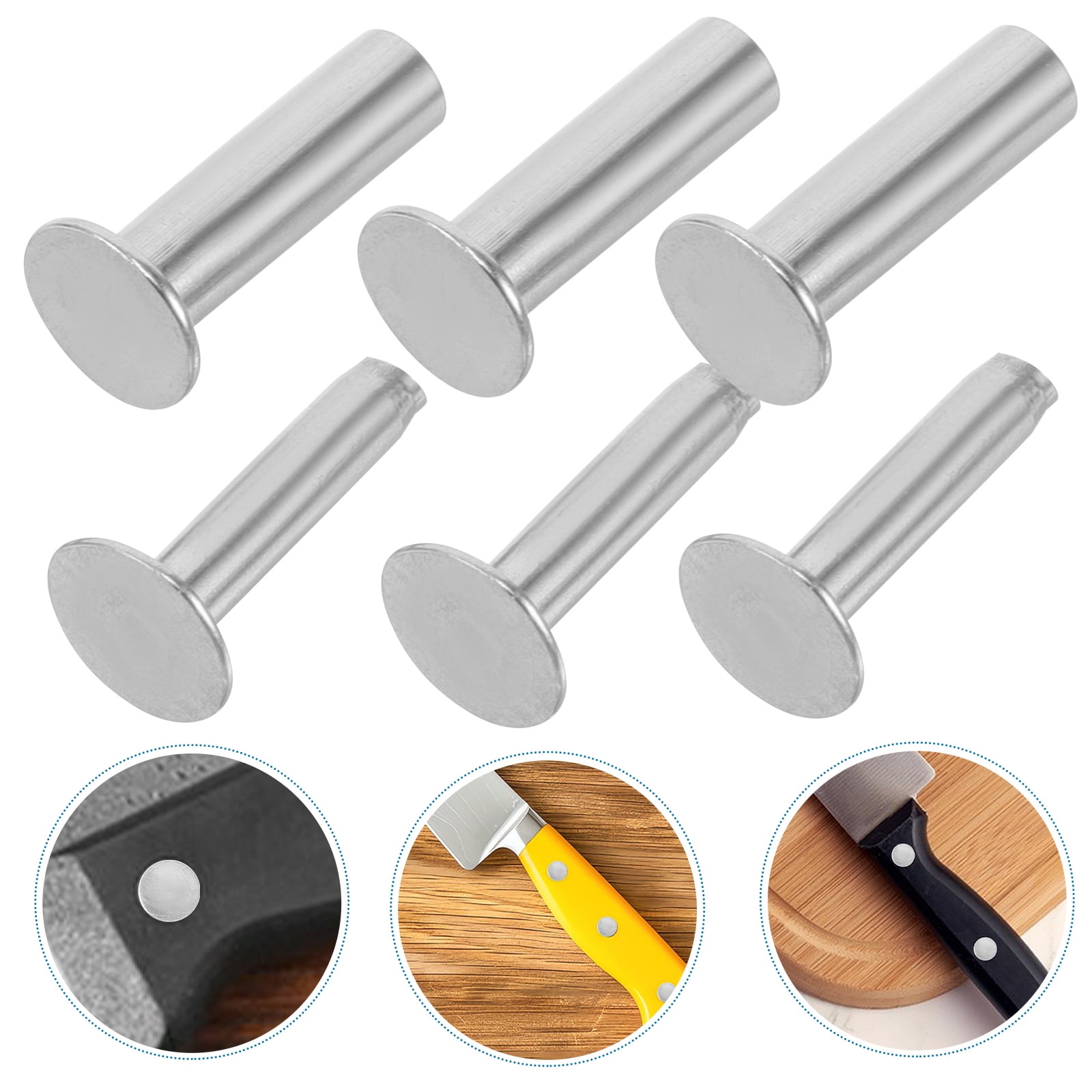 Knife Handle Bolt Rivets Bolt,4 Pairs Stainless Steel Kitchen Knife ...