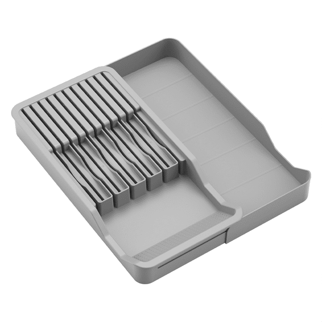 Knife Holder, in Drawer Knife Block Holder with Expandable Cutlery Tray ...