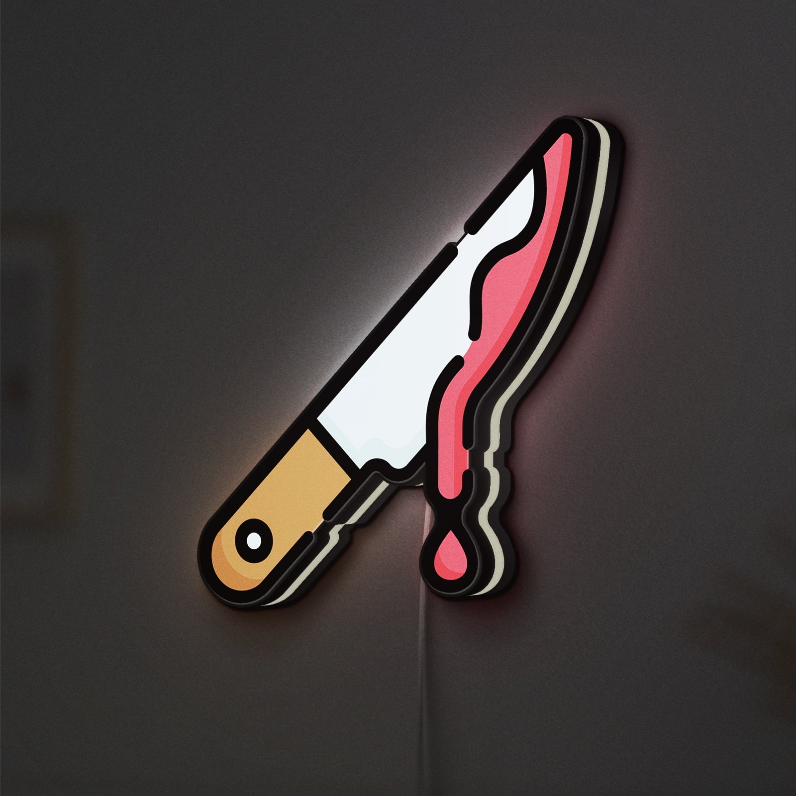 Knife LED Lightbox - Halloween Sharp Weapon Horror Decor, Custom Led ...
