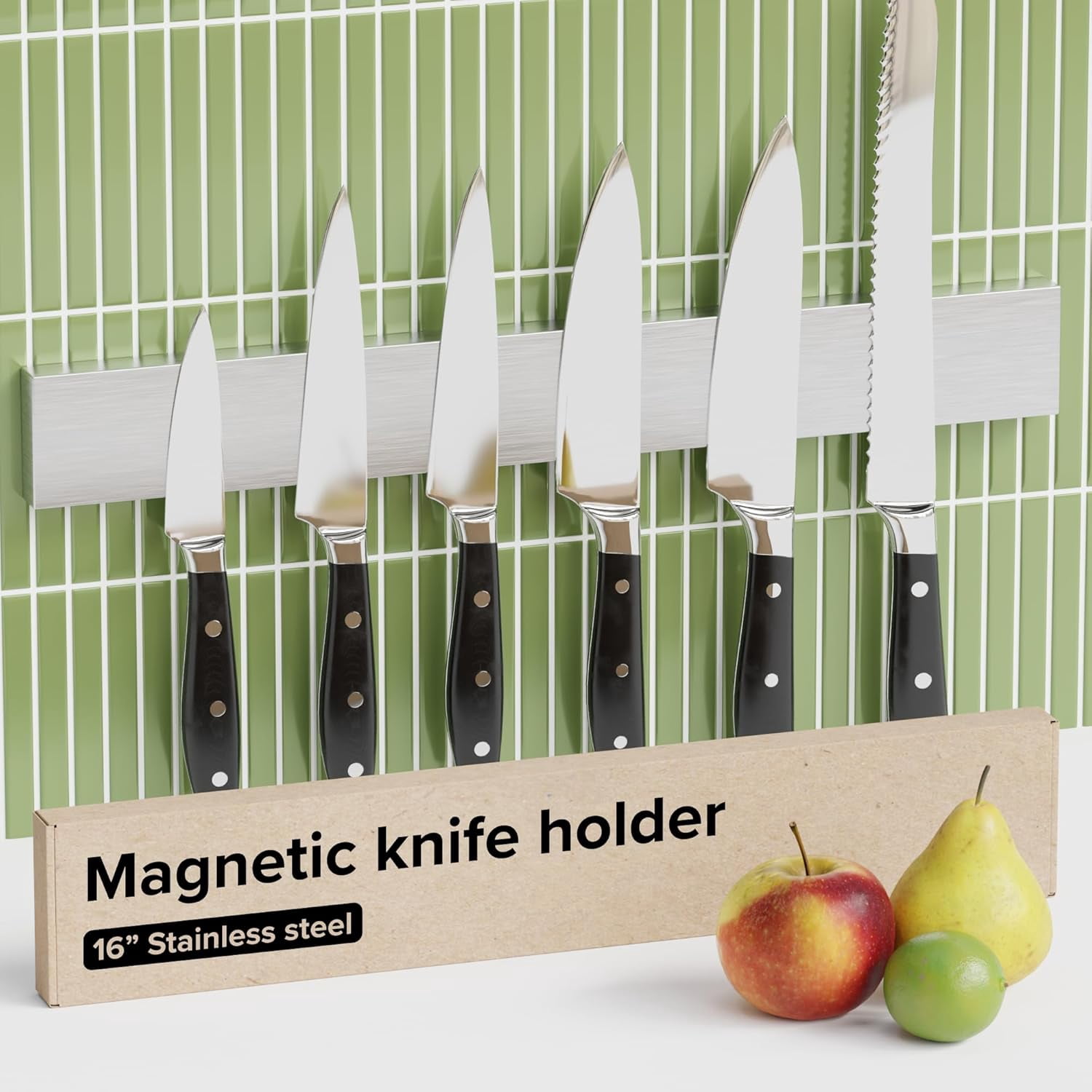Knife Magnetic Strip 16" Steel – Magnetic Knife Holder for Wall no ...