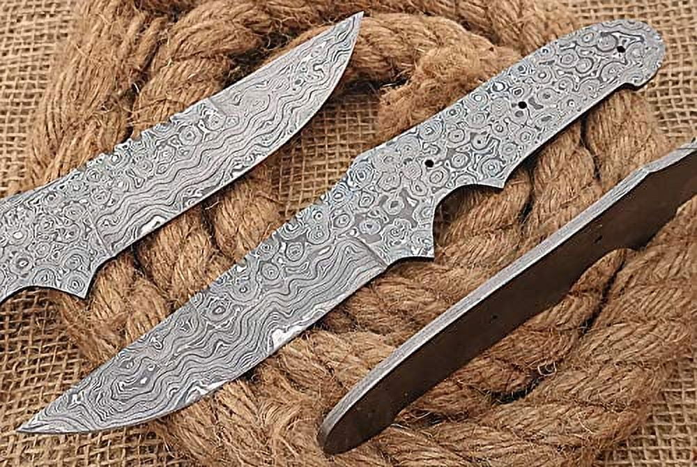 Knife Making, Damascus Steel Blank Blade 9.25 inches Long Hand Forged ...