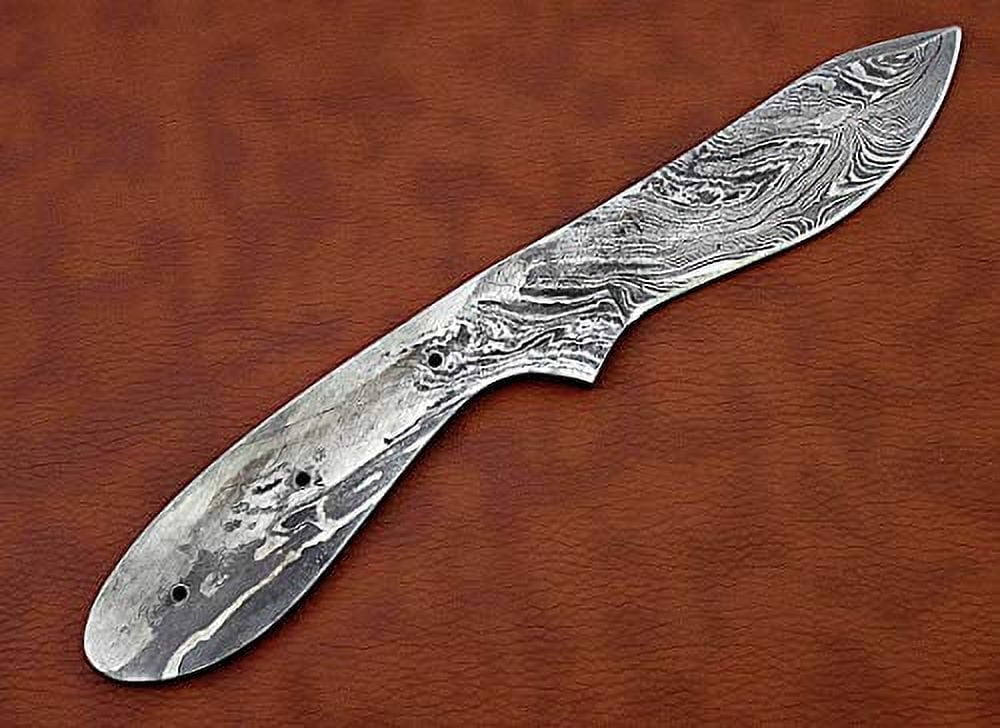 Knife Making Supplies, Damascus Steel Blank Blade 9.5 inches Long Hand ...