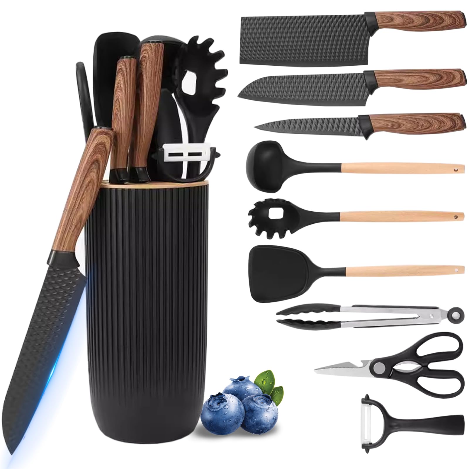 Knife Set, 10 Pieces Professional Kitchen Knife Set with Universal ...
