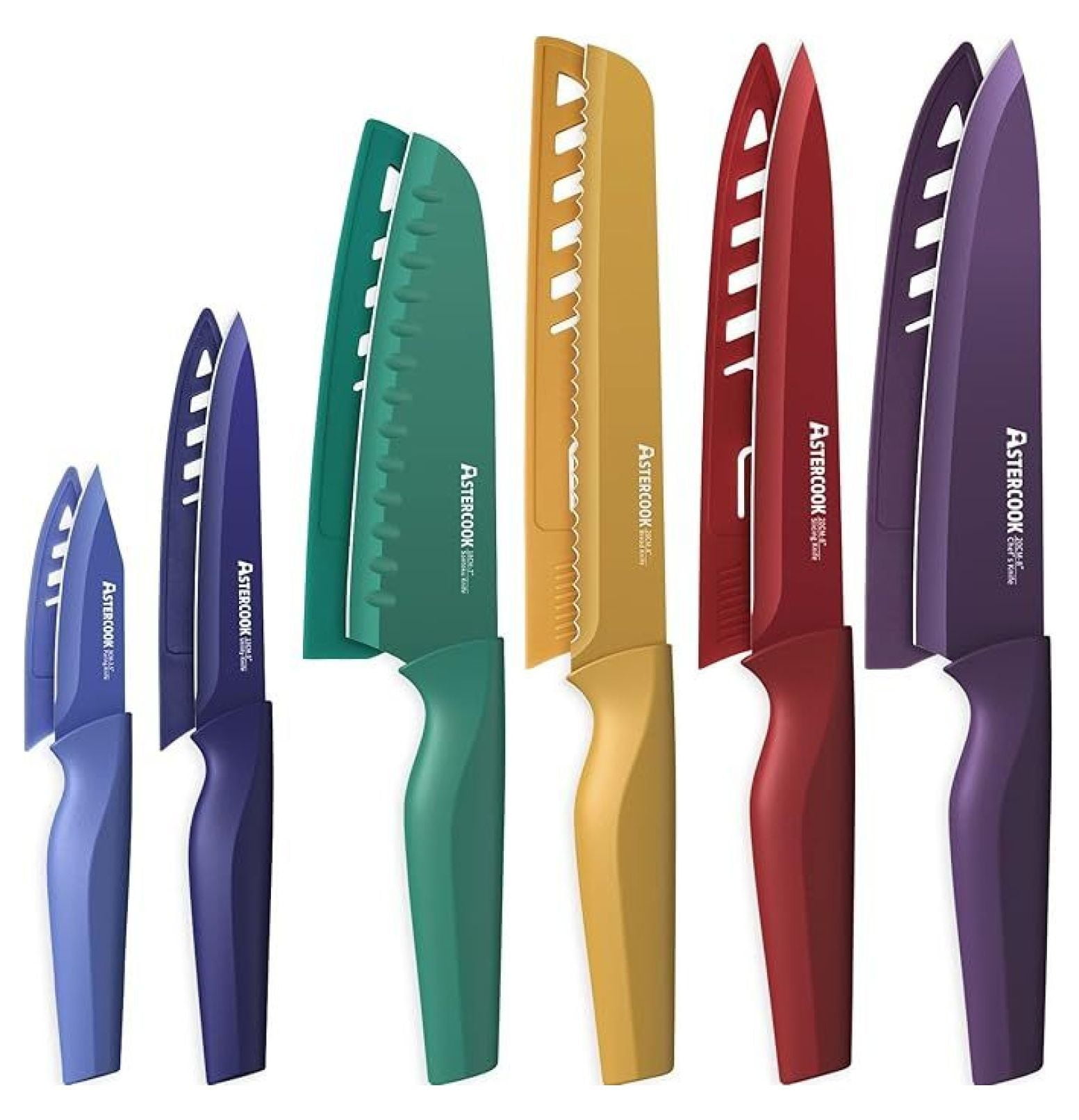 Knife Set 12 Kitchen Knives Anti Rust Coating Stainles - Walmart.com