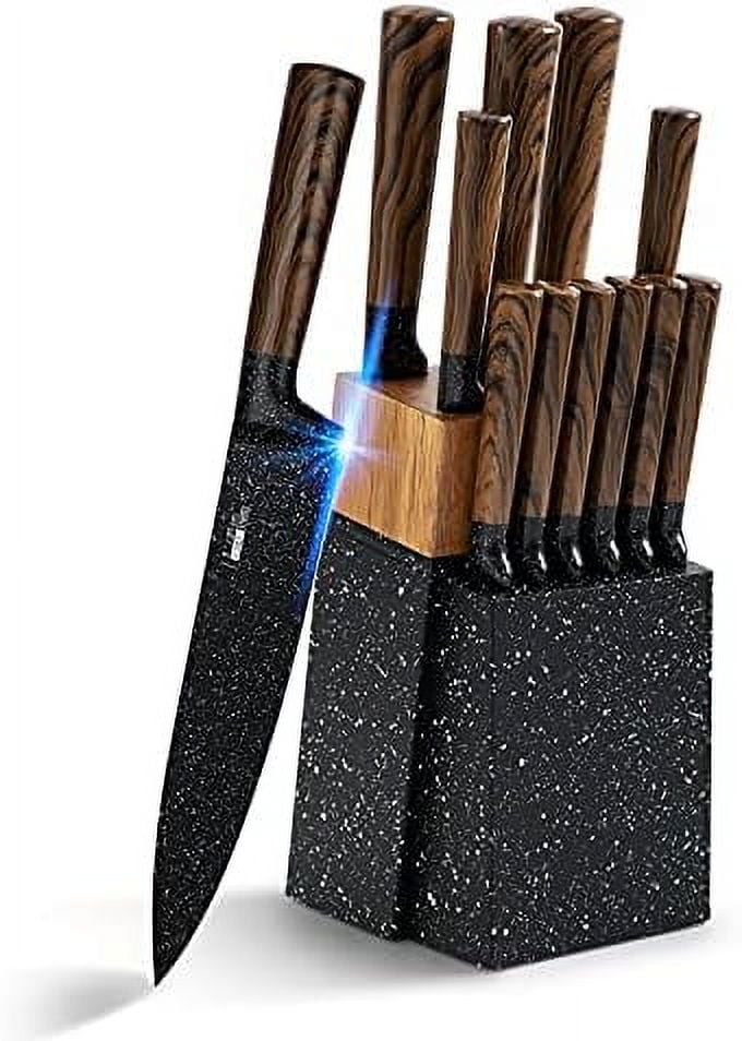 Knife Set,12-Piece Kitchen Knife Set, High Carbon Stainless Steel Knife ...