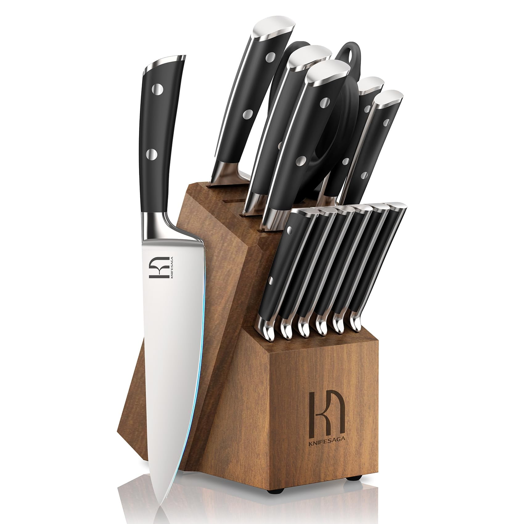 Knife Set 15 Pcs Japanese High Carbon Stainless Steel Kitchen Knife ...