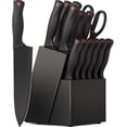 Knife Set, 15 Pieces Knife Sets for Kitchen with Block, Dishwasher Safe ...