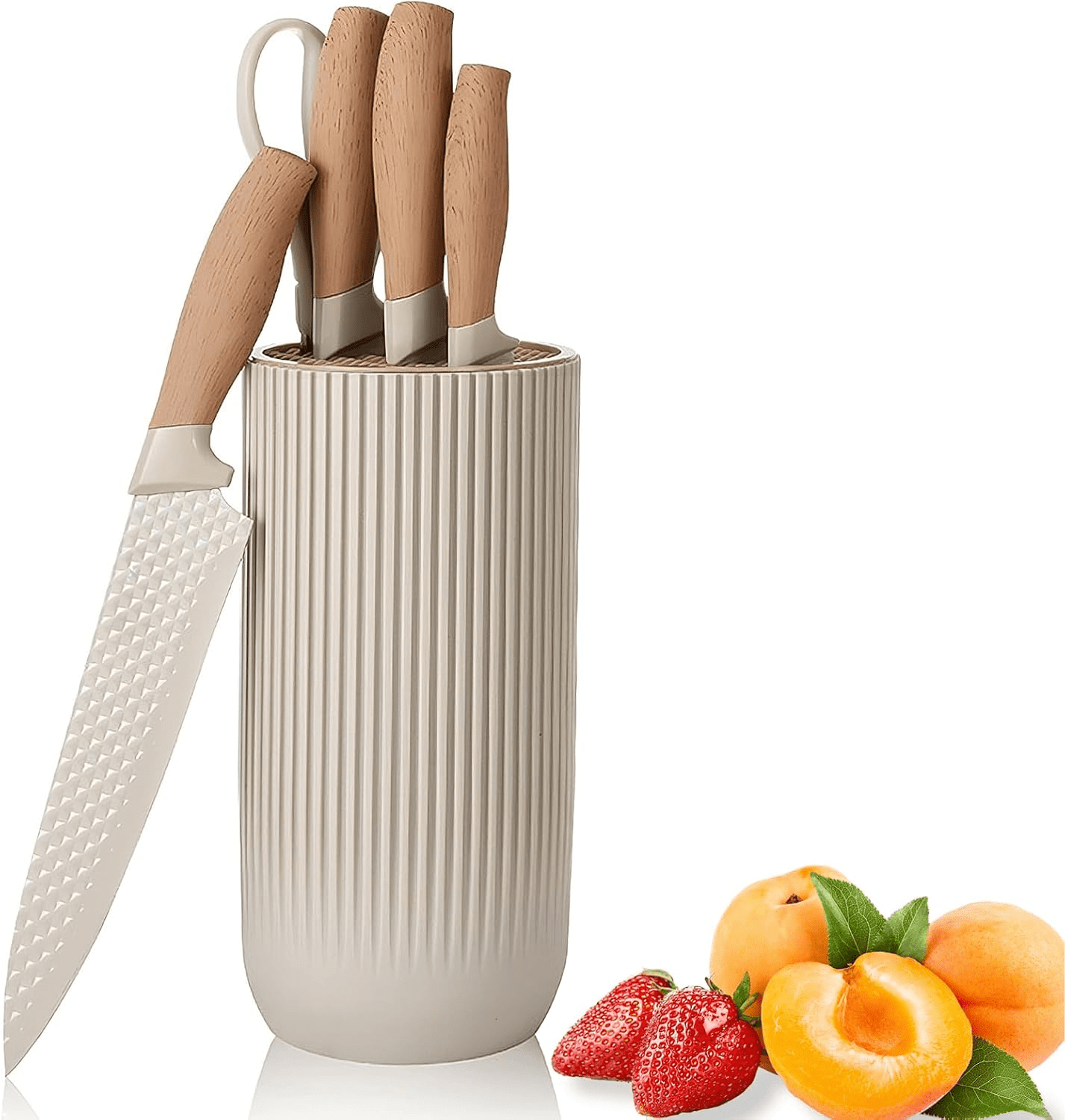 Knife Set, 6-Piece Versatile Kitchen Knife Set Khaki Sharp Knife Sets ...