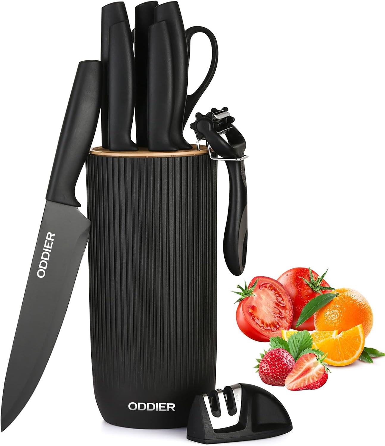 Knife Set, 8 Piece Kitchen Knife Set, Stainless Steel Knives Set for ...