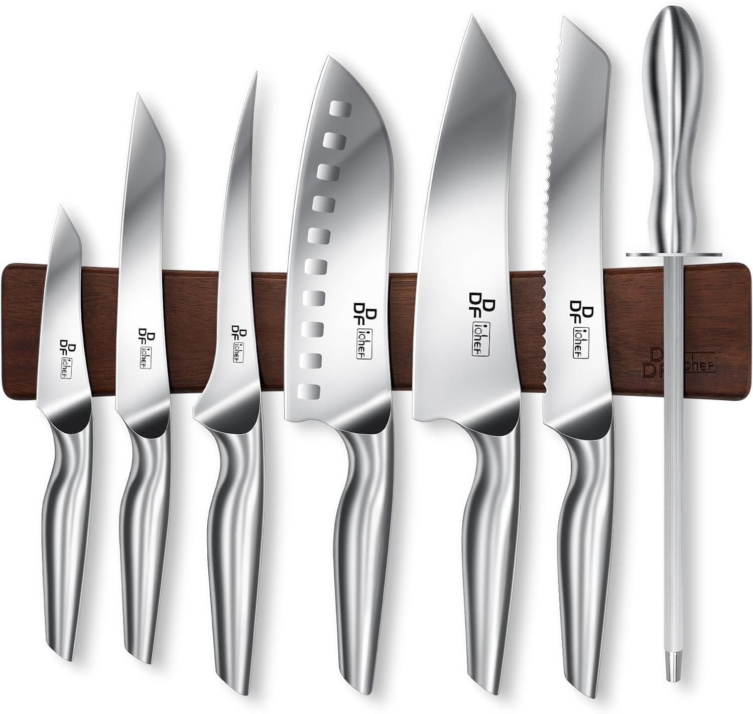 Knife Set with Knife Strip 8 Piece Professional Kitchen Knife Set ...