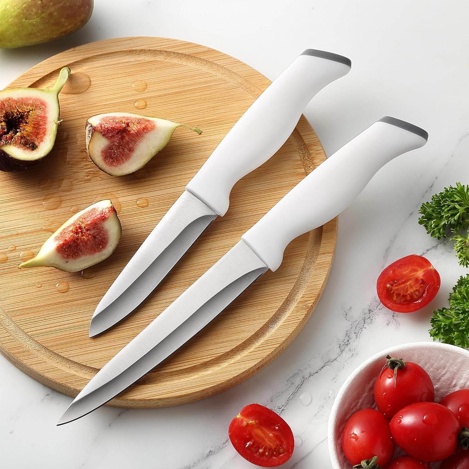 Knife Sets, German Stainless Steel Kitchen Knife Block Sets with Built ...