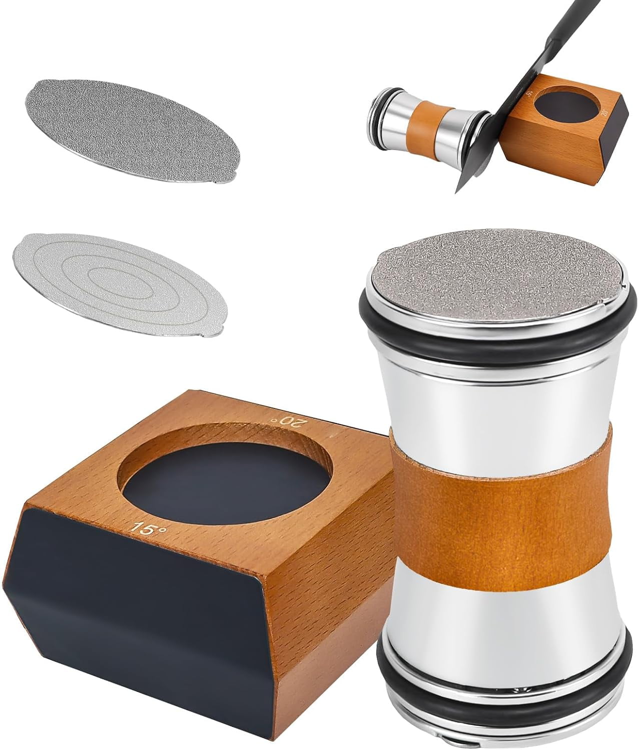 Knife Sharpener Tool, Rolling Knife Sharpener Kit With Magnetic Angle ...