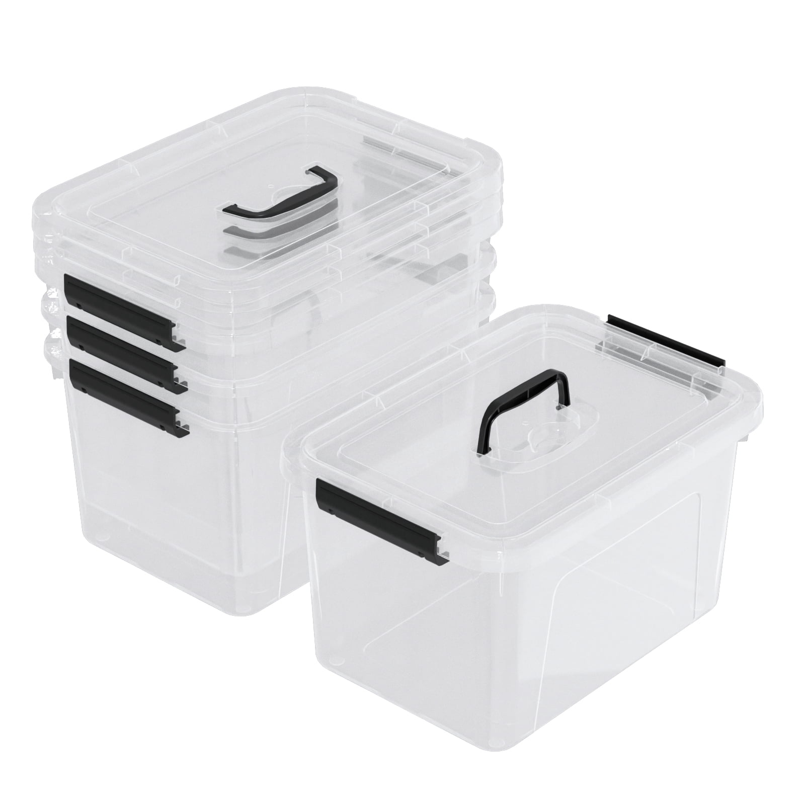 Knifefish Clear Plastic Storage Containers Bins Boxes with Lids and ...