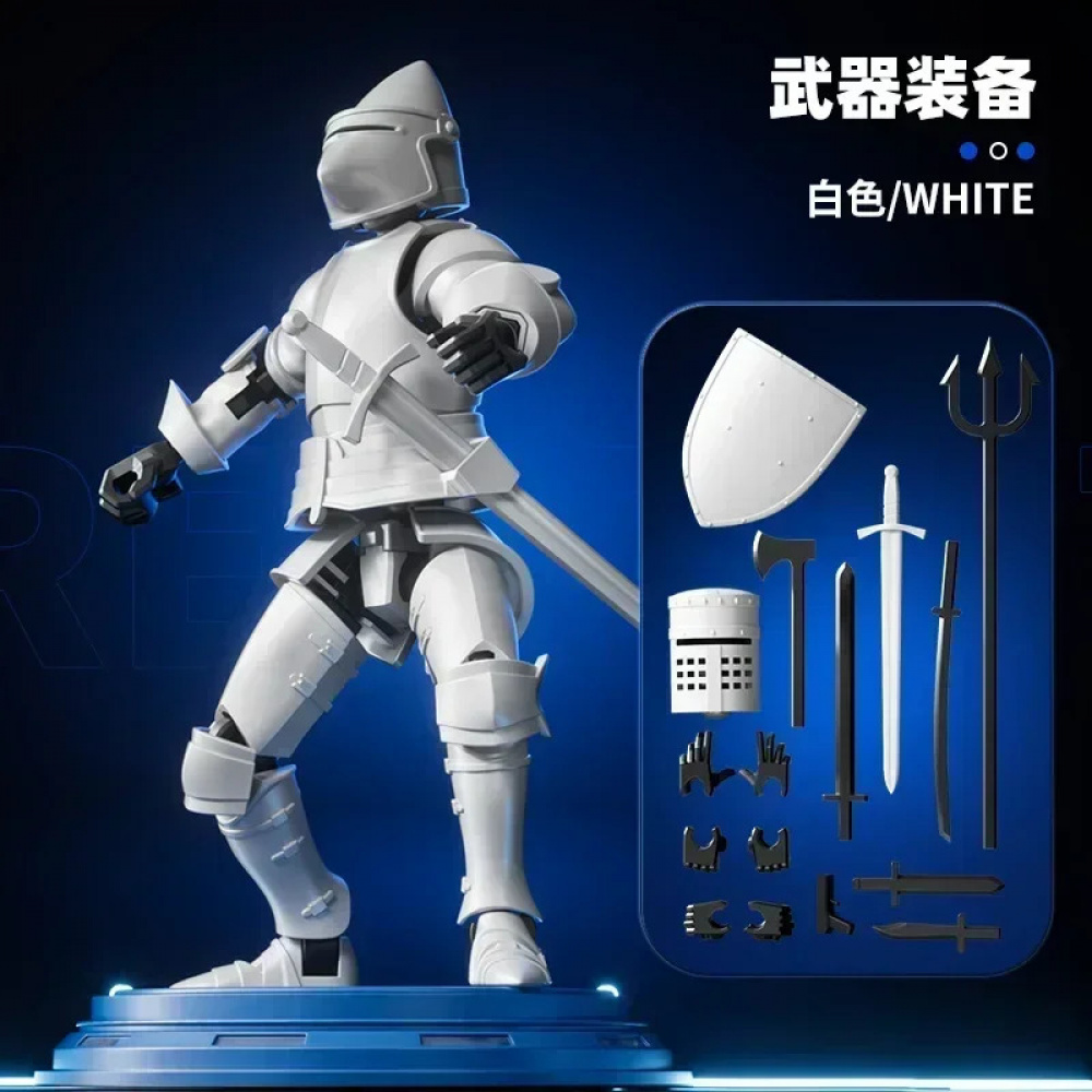 Knight Action Figures Paladin 13 Jointed Movable Shapeshift Robot 3D ...