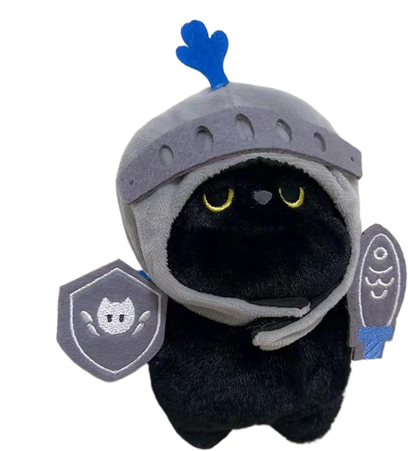 Knight Cat Plush Toy - Small Knight Cat Plushie | Black Cat Stuffed ...