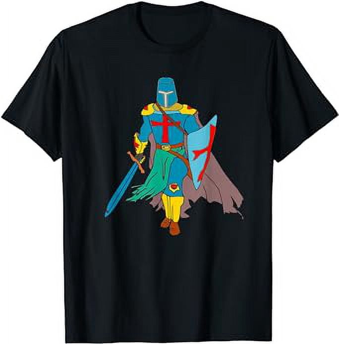 Knight Crusader T-Shirt Crusades Templar Gift Graphic Tee - Walmart.com