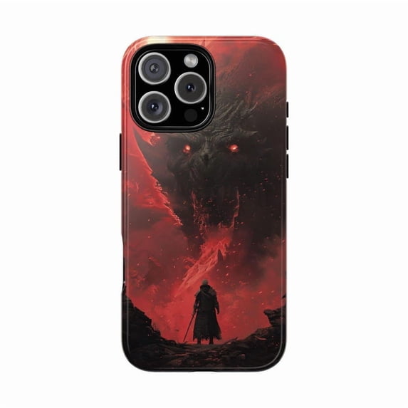 Knight Fighting Giant Red Monster Epic Fantasy Battle Case for iPhone ...