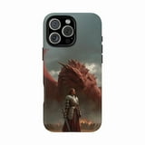 Knight Girl Battling Red Dragon Epic Medieval Fantasy Case with iPhone ...