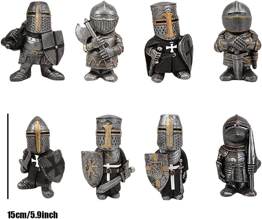 Knight Gnomes Guard Garden Statues 2021 Christmas Guardians Gnomes ...