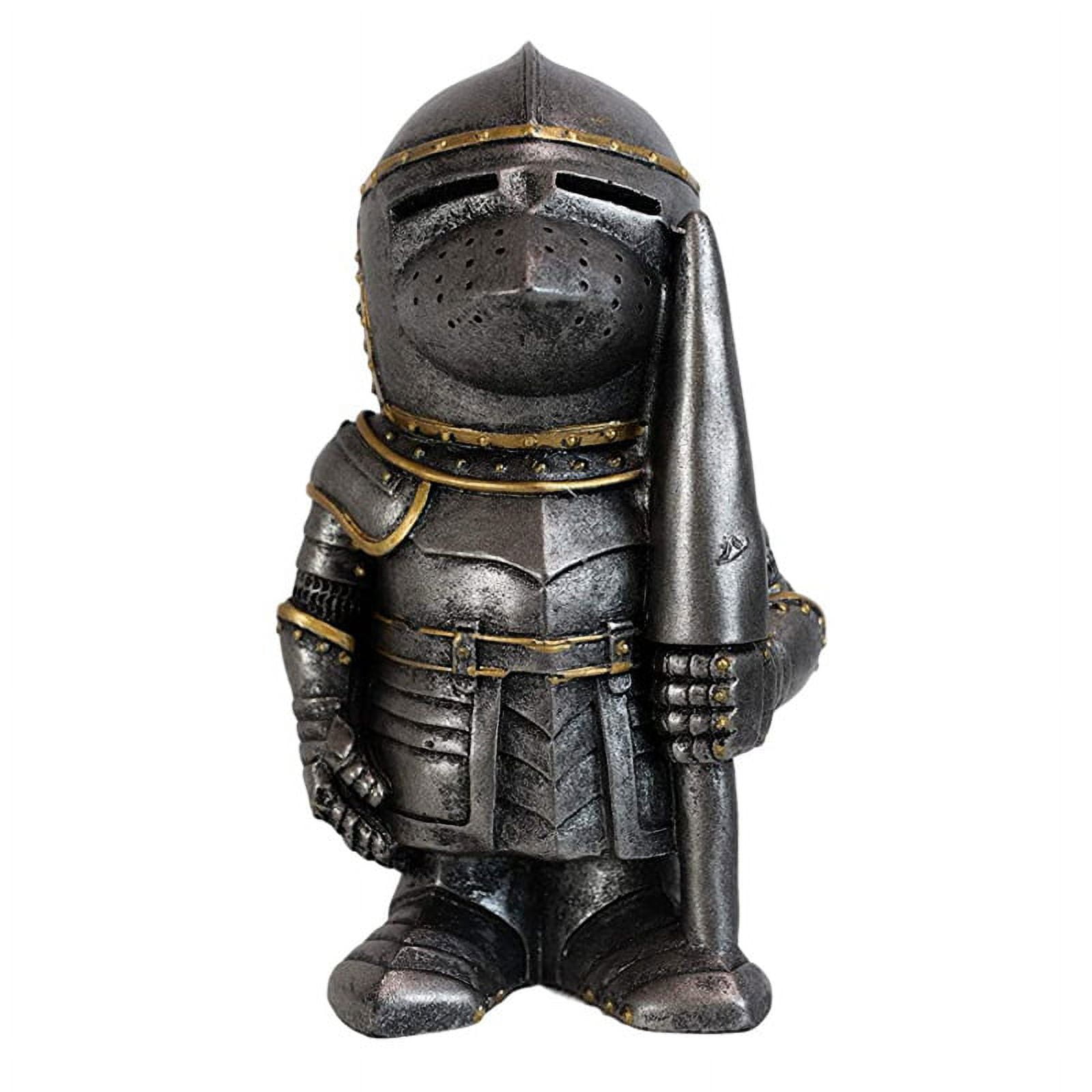 Knight Gnomes Guard - Medieval Crusader Knight Statue, 5.1 Inch ...