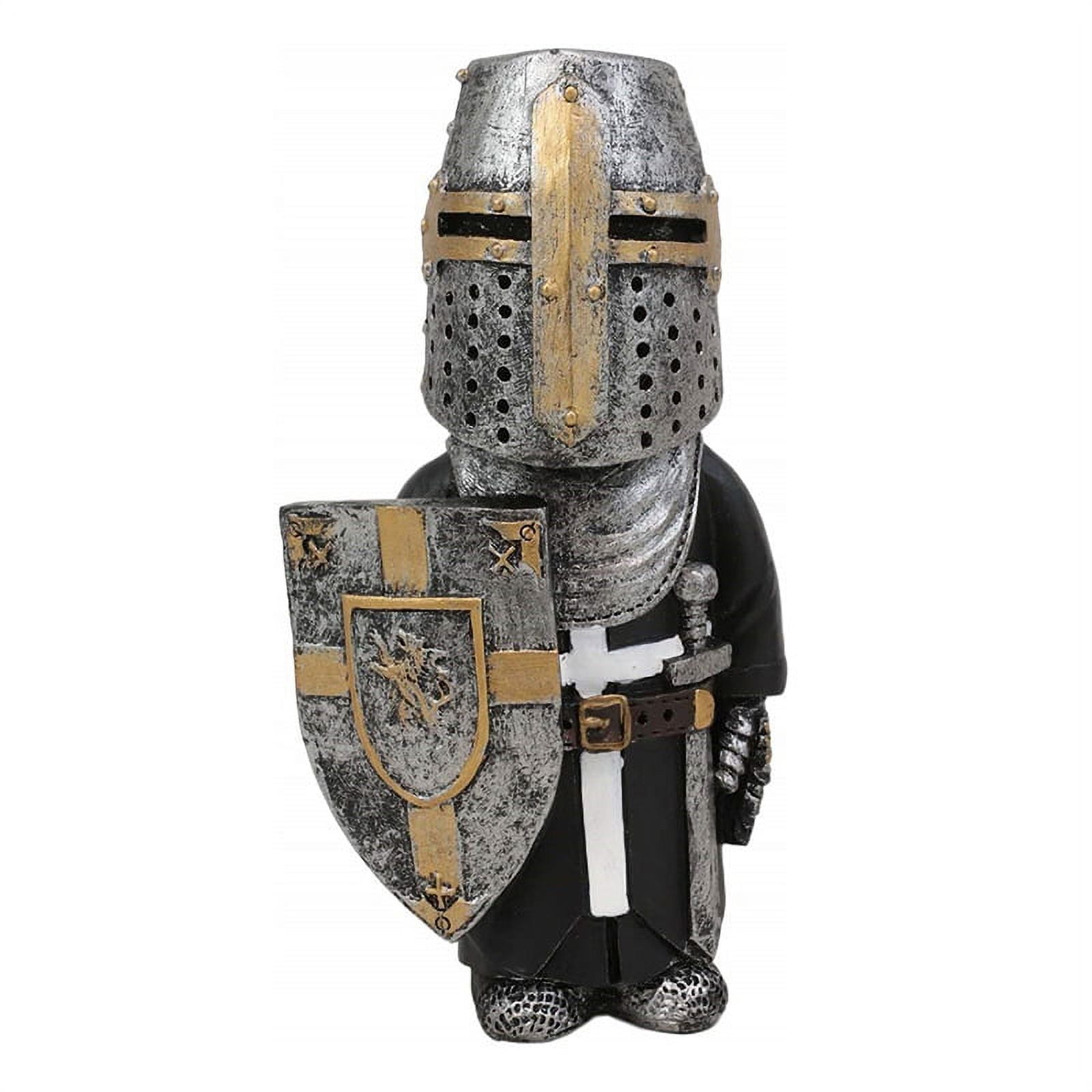 Knight Gnomes Guard - Medieval Crusader Knight Statue, 5.1 Inch ...