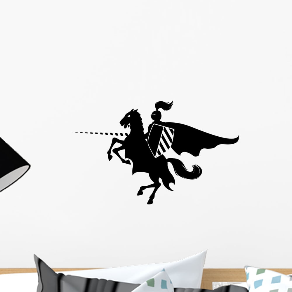 Knight Horse Wall Decal by Wallmonkeys Peel and Stick Graphic (18 in W ...
